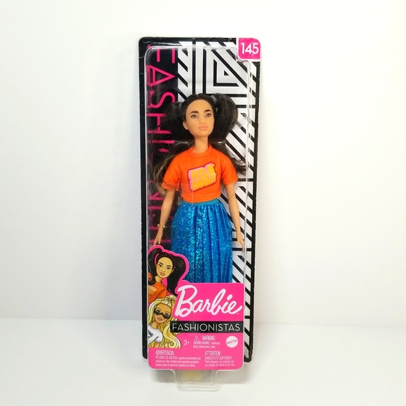 Barbie | Toys | Barbie Fashionistas Doll 45 With Long Brunette Pigtails ...
